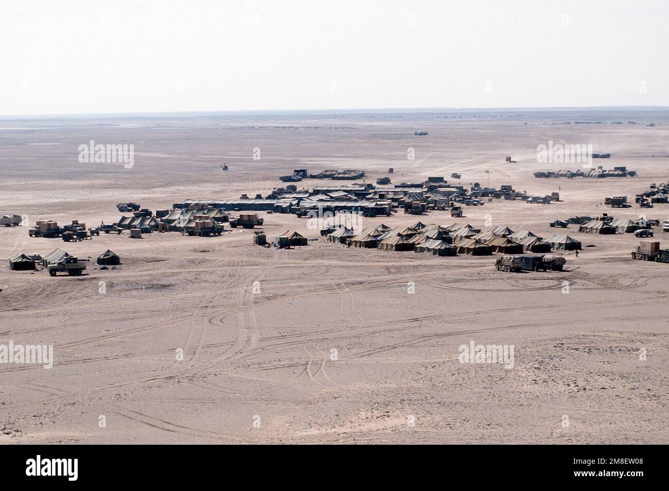 An Aerial View Of The 44th Medical Brigade Camp During Operation Desert Storm Subject