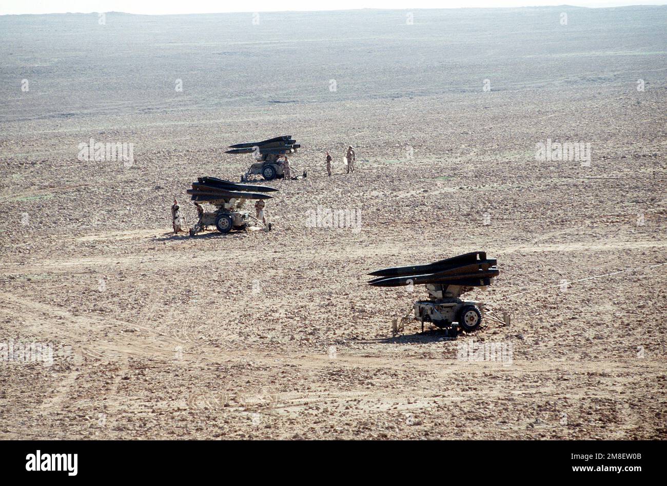 U.S. soldiers check a Hawk surface-to-air missile battery stationed ...