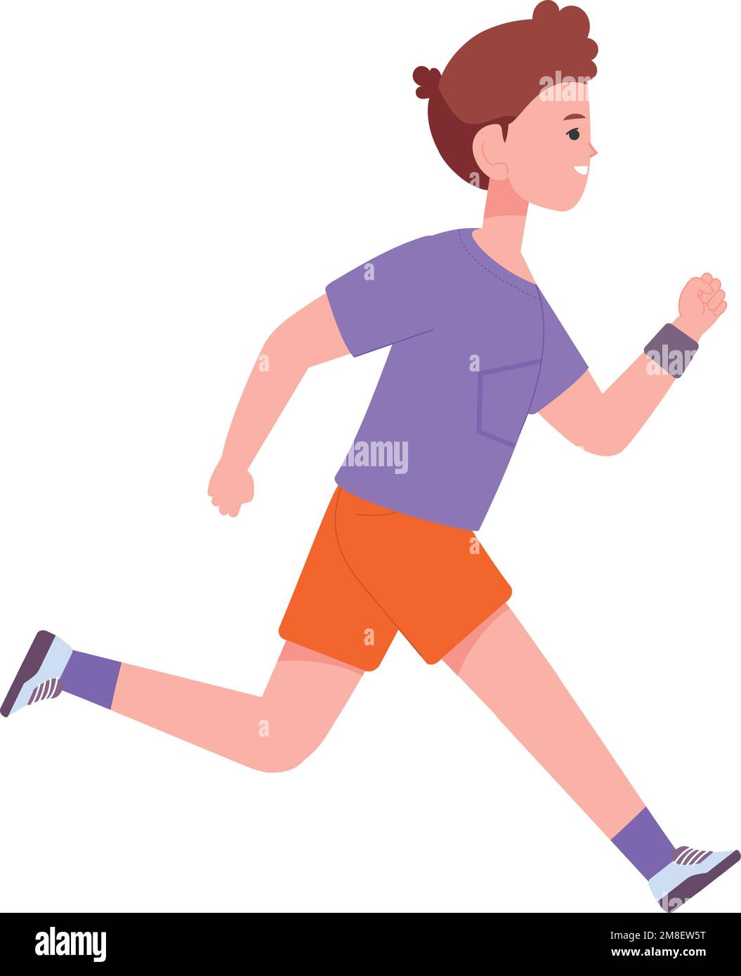 Running kid character. Boy training. Sport child isolated on white ...