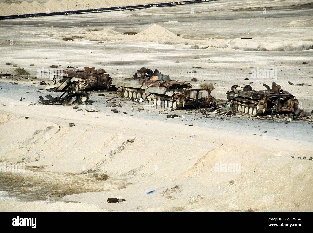 Four Iraqi BMP-1 armored personnel carriers destroyed in the Euphrates ...