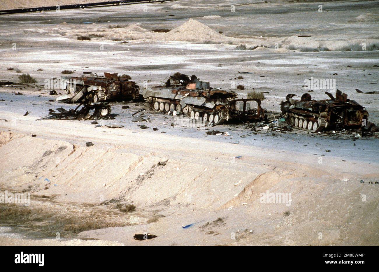 Four Iraqi BMP-1 armored personnel carriers destroyed in the Euphrates ...
