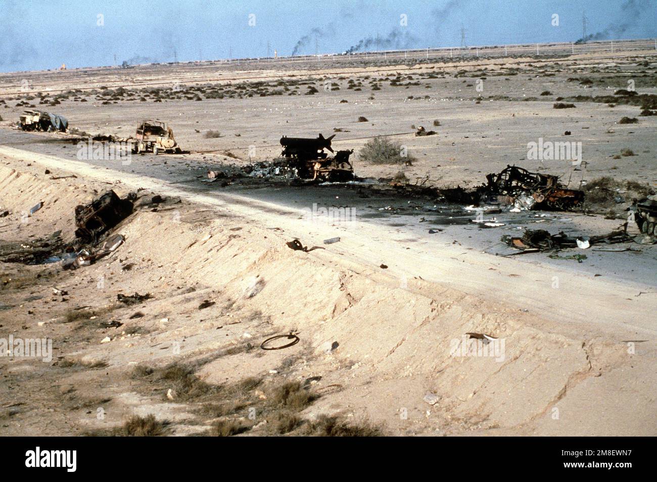 Iraqi equipment destroyed and abandoned during Operation Desert Storm ...