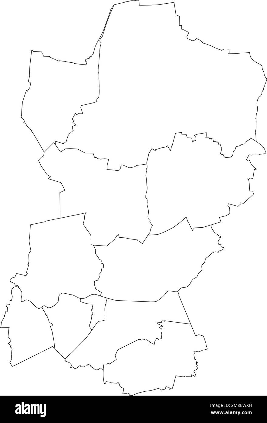 White districts map of DORSTEN, GERMANY Stock Vector Image & Art - Alamy