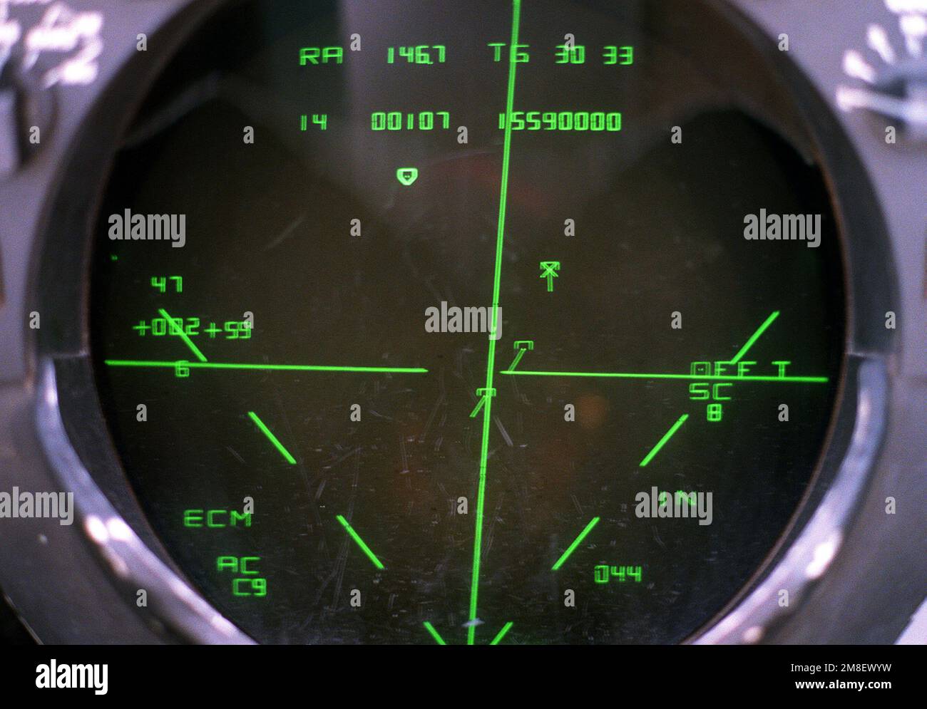 A view of a tactical information display (TID) in the cockpit of an F ...