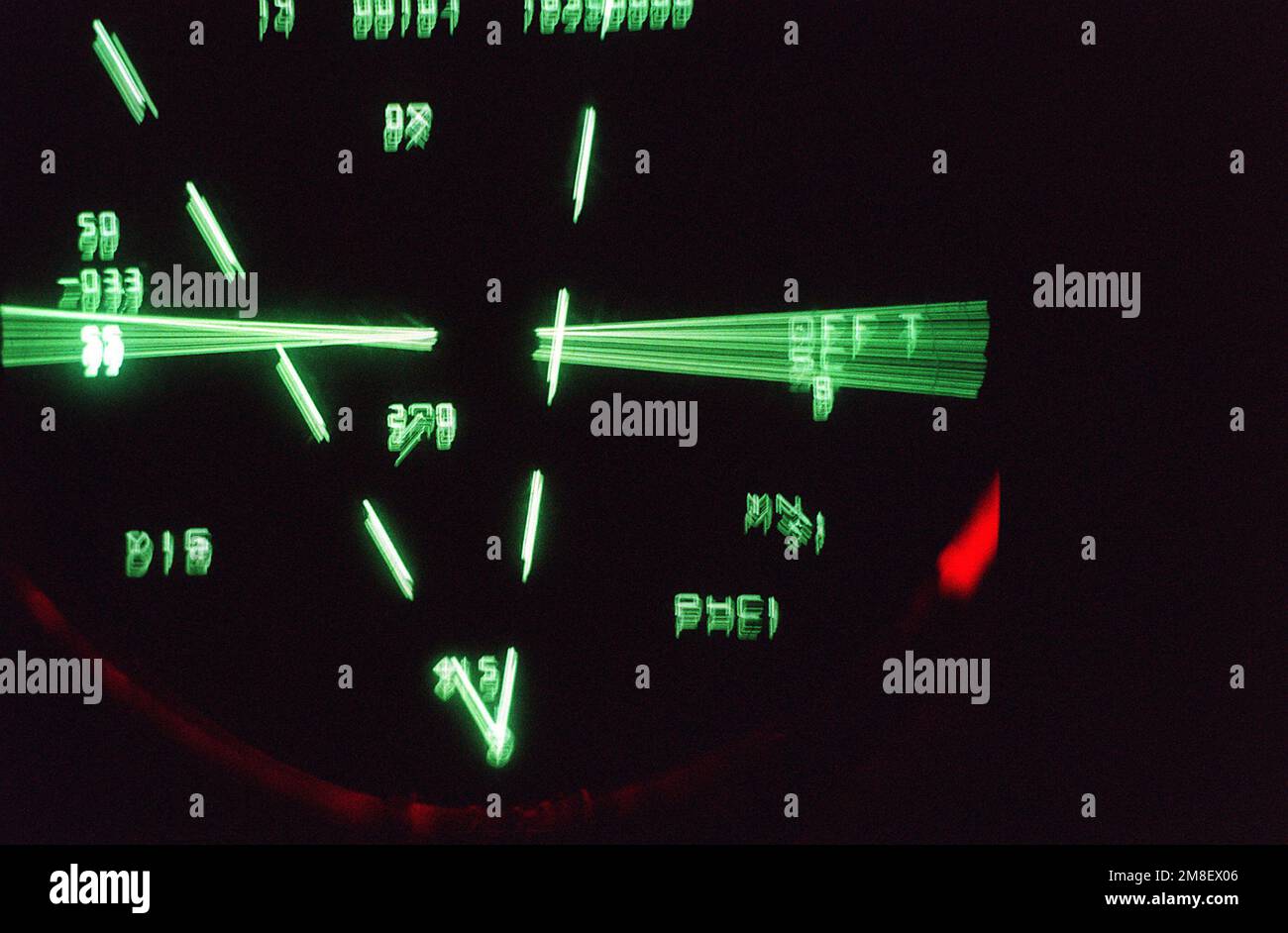 A view of the Tactical Information Display (TID) at the radar intercept officer's (RIO's ...
