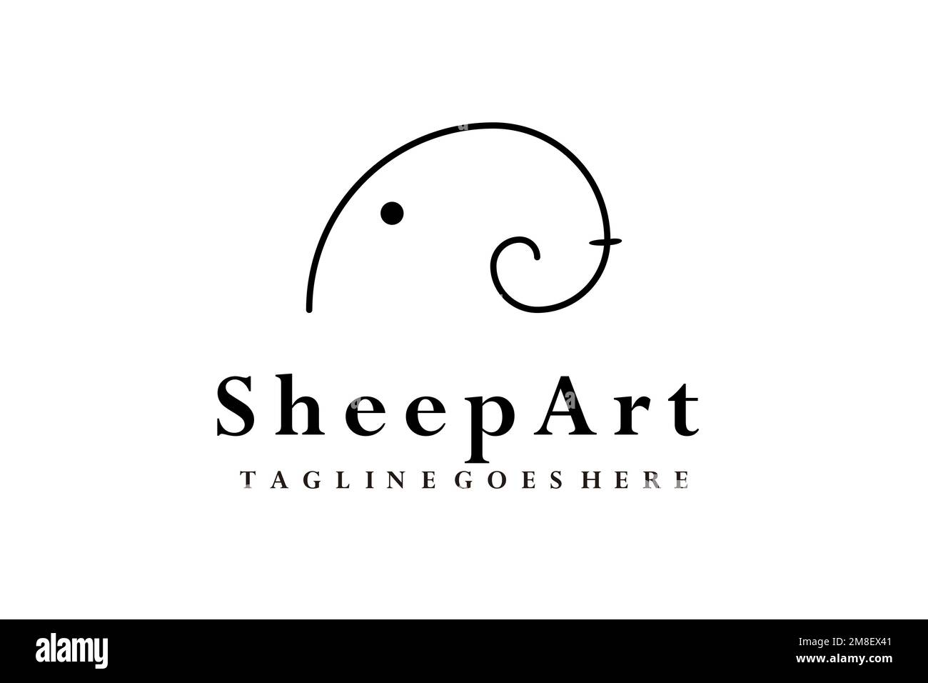 goat head line concept logo design Stock Vector Image & Art - Alamy