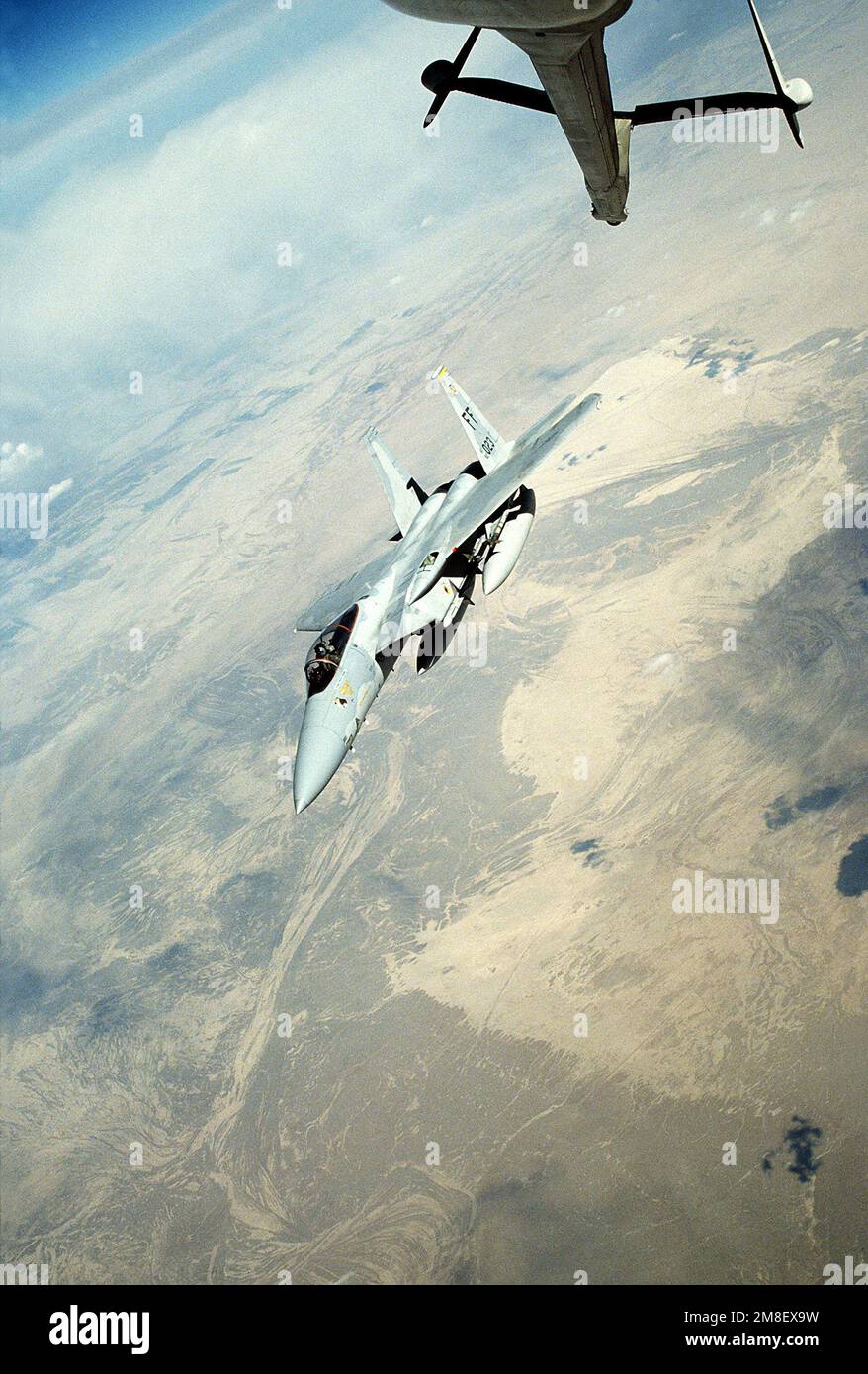 An Air Force F-15C Eagle aircraft from the 1ST Tactical Fighter Wing ...
