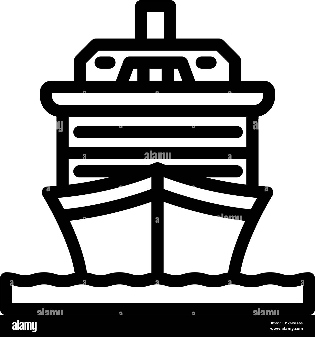 ship transport vehicle line icon vector illustration Stock Vector Image ...