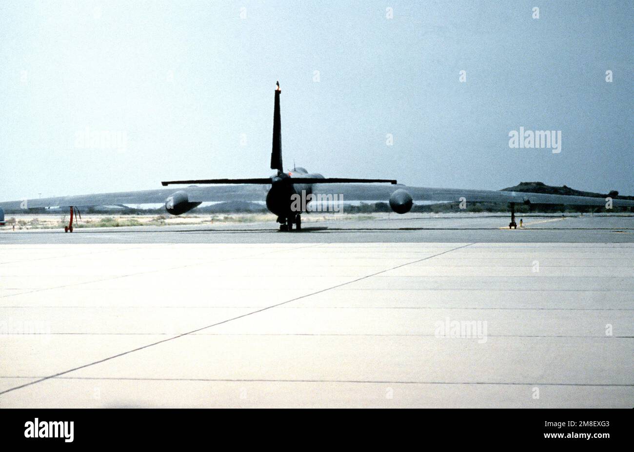A TR-1 reconnaissance aircraft piloted by CAPT. Mostar taxis on the ...