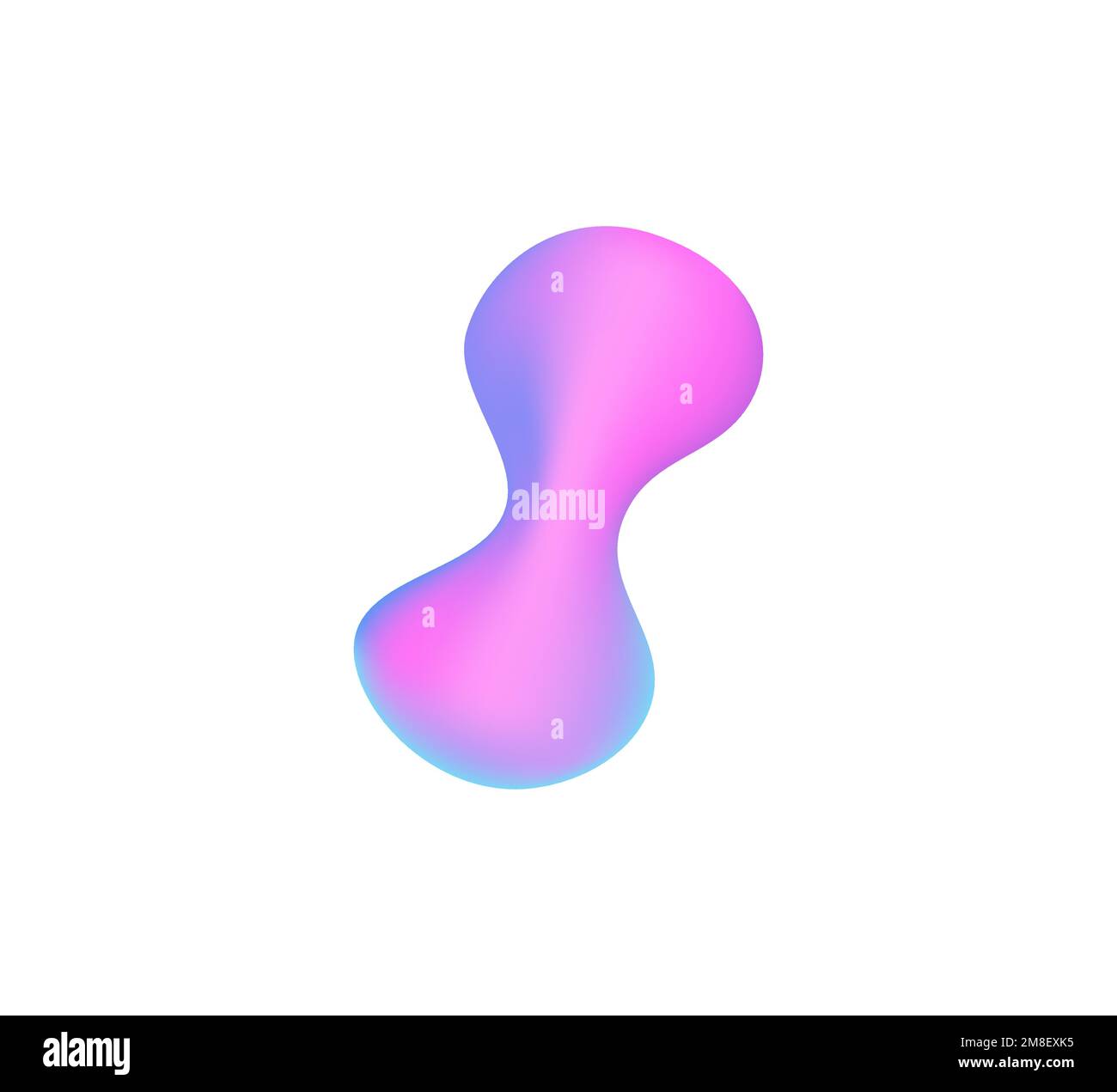 liquid hologram shapes. Futuristic fluid holographic elements. Vector ...