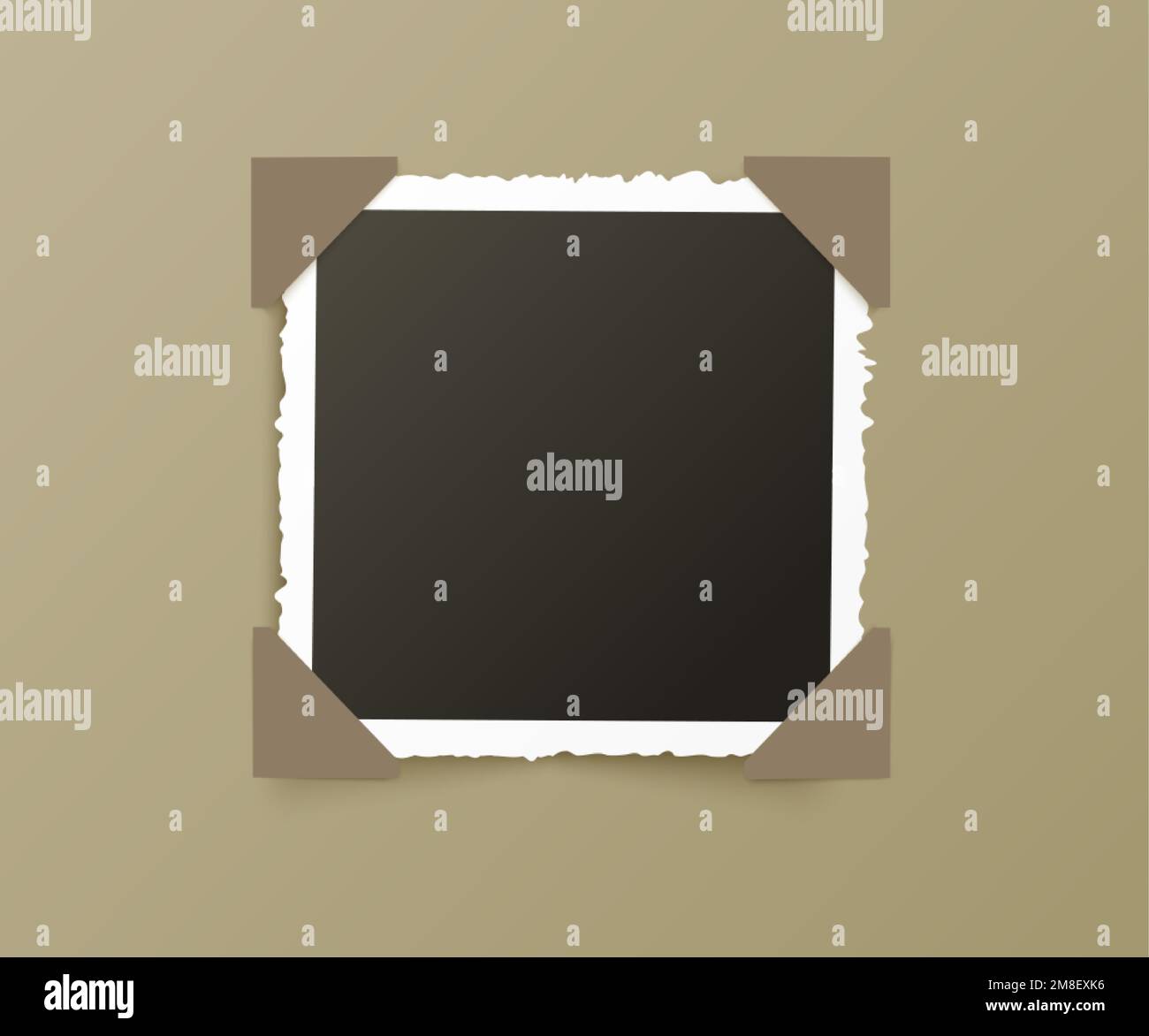 Vintage photo frames. Retro realistic photos for digital scrapbook ...