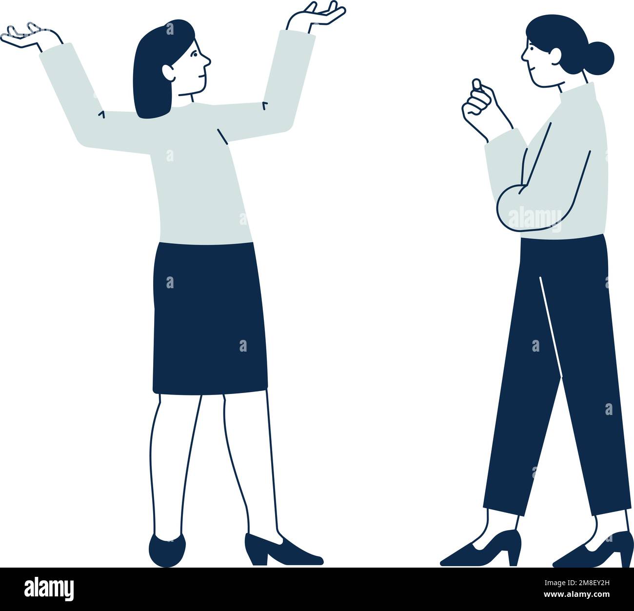 Emotional conversation. Women talking together. Dialog icon Stock ...