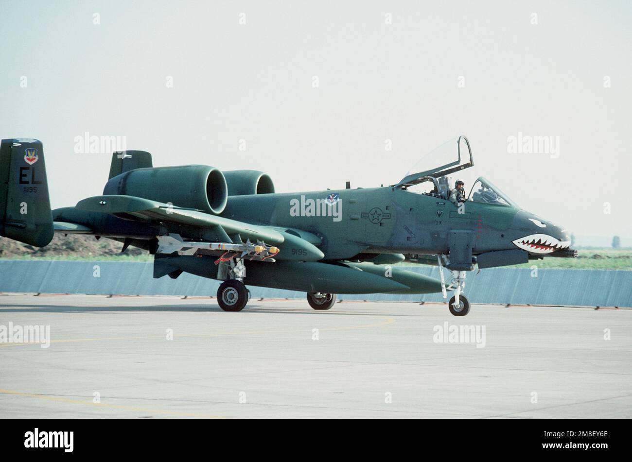 A 23rd Tactical Fighter Wing A-10A Thunderbolt II aircraft armed with ...