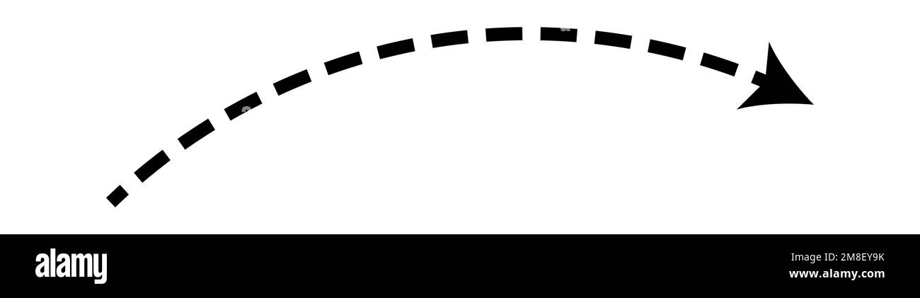 Curved Dotted Arrow