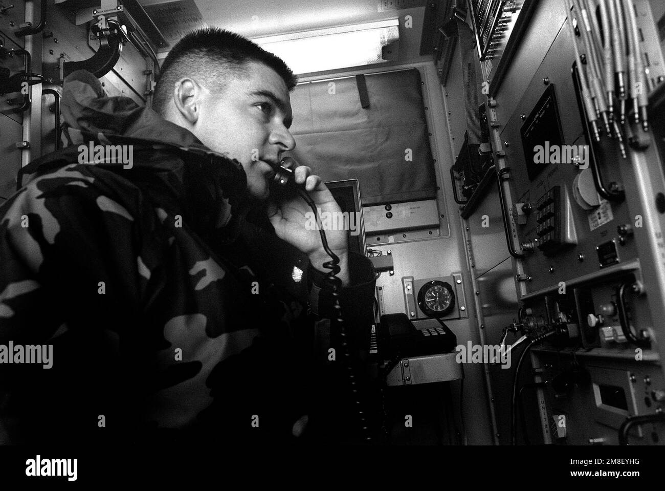 Marines marine wing communications squadron Black and White Stock ...