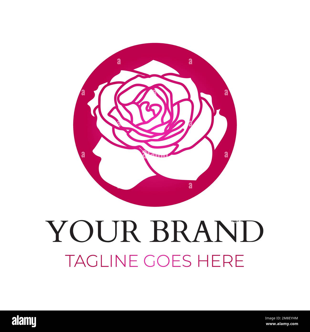 Round rose Stock Vector Images - Alamy