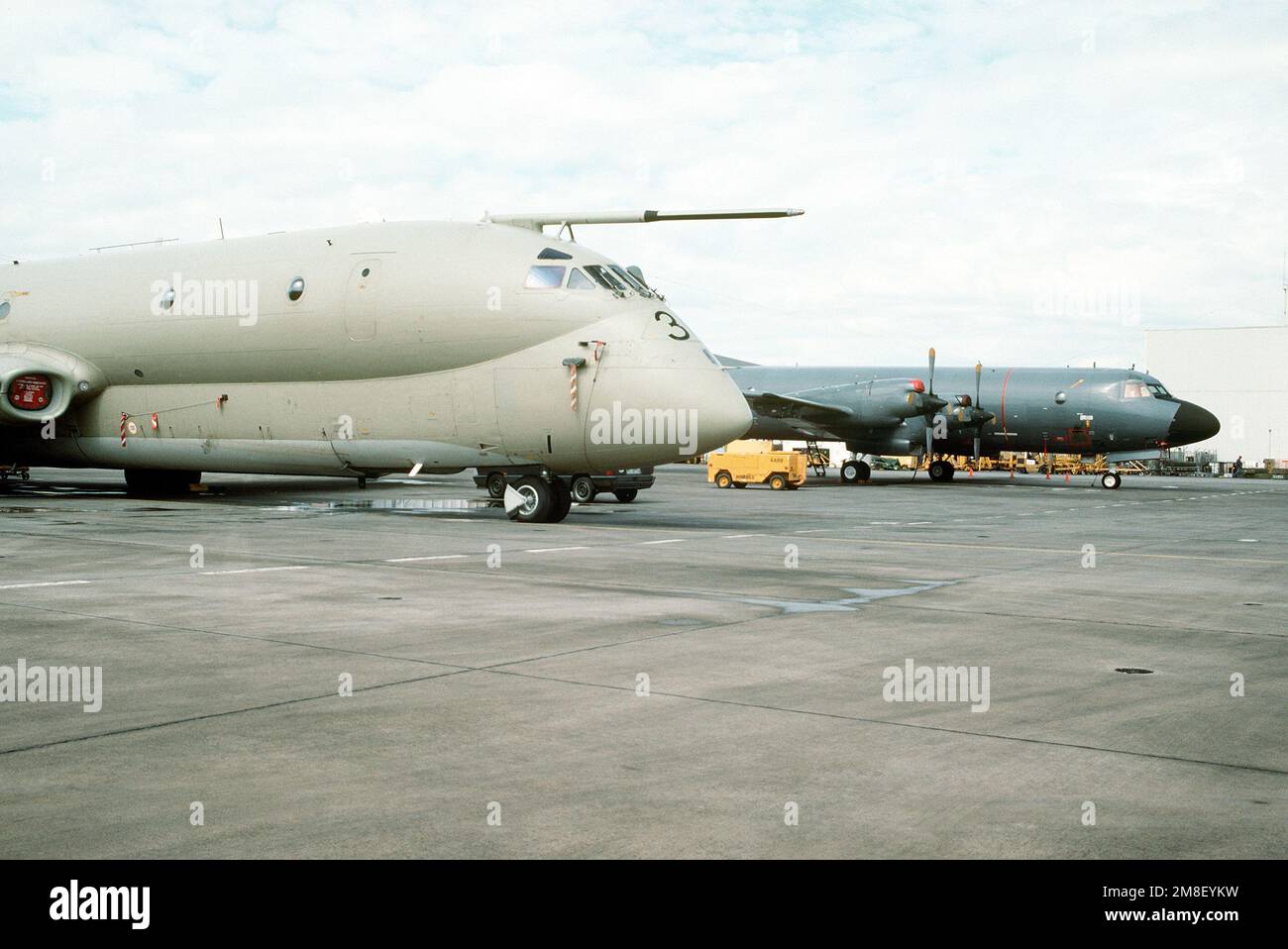 A British Royal Air Force Nimrod Mr. Mark 2 maritime patrol aircraft ...