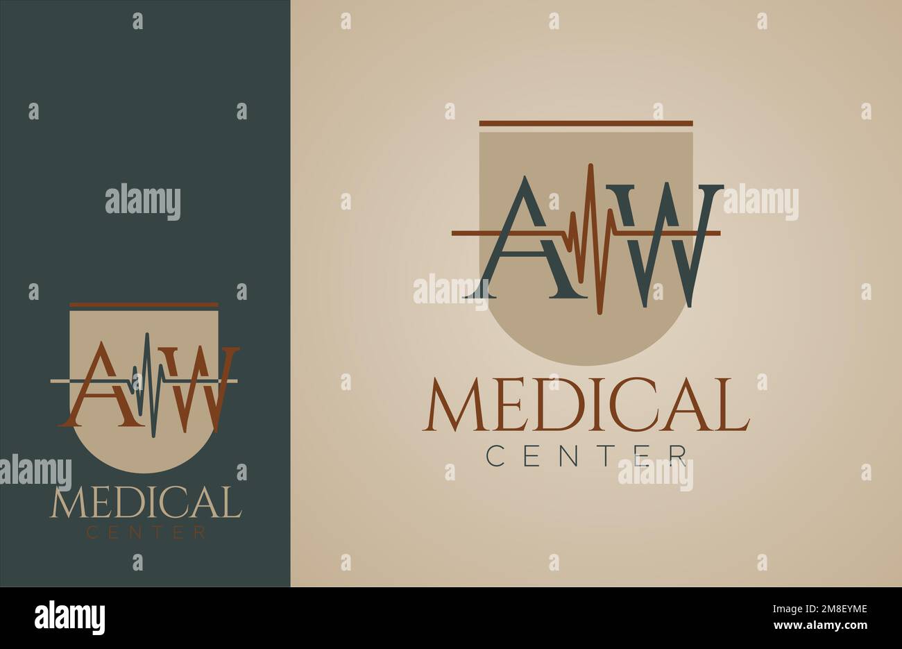 medical logo based on the initial letter AW Stock Vector Image & Art ...