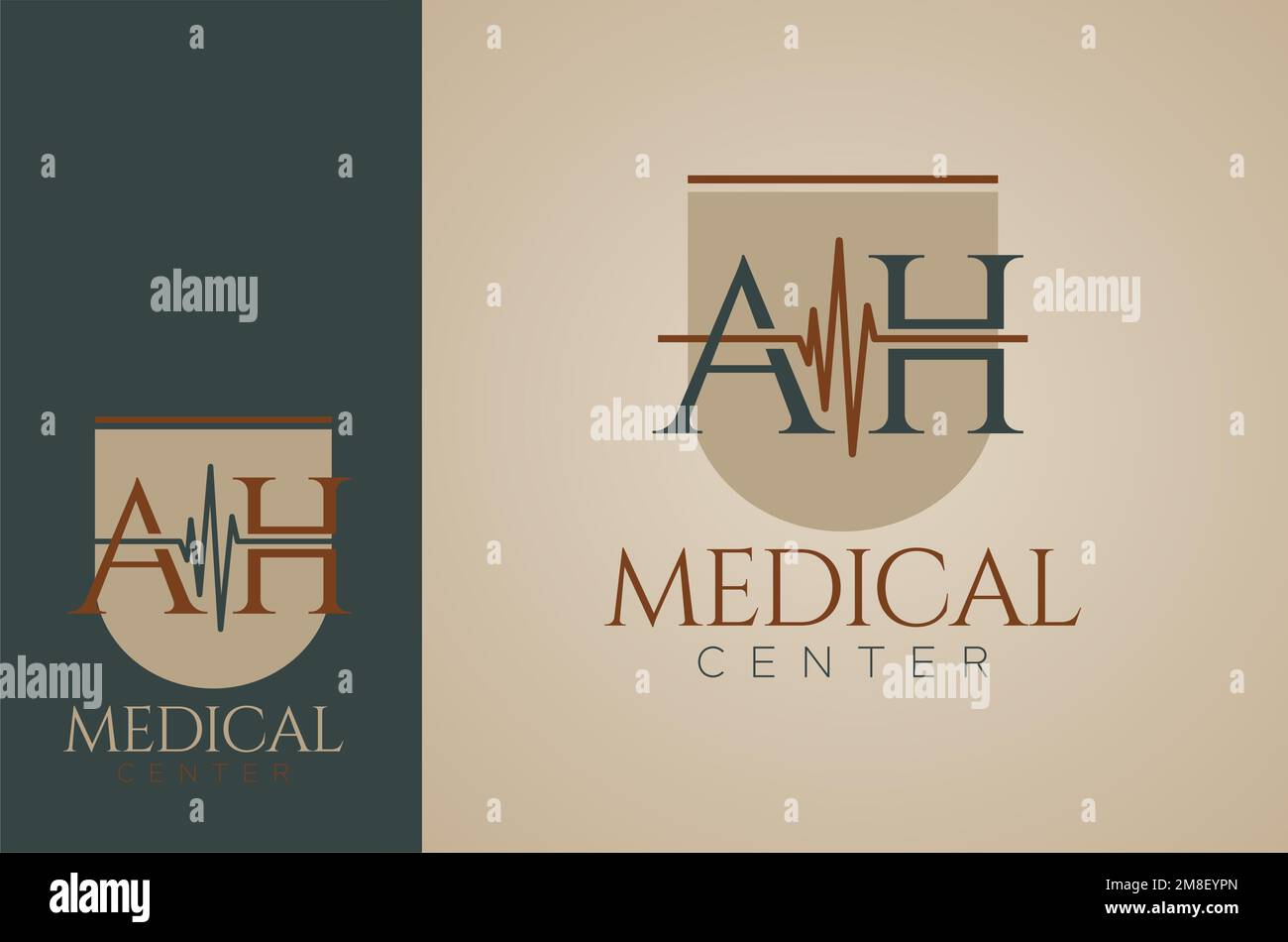 medical logo based on the initial letter AH Stock Vector Image & Art ...