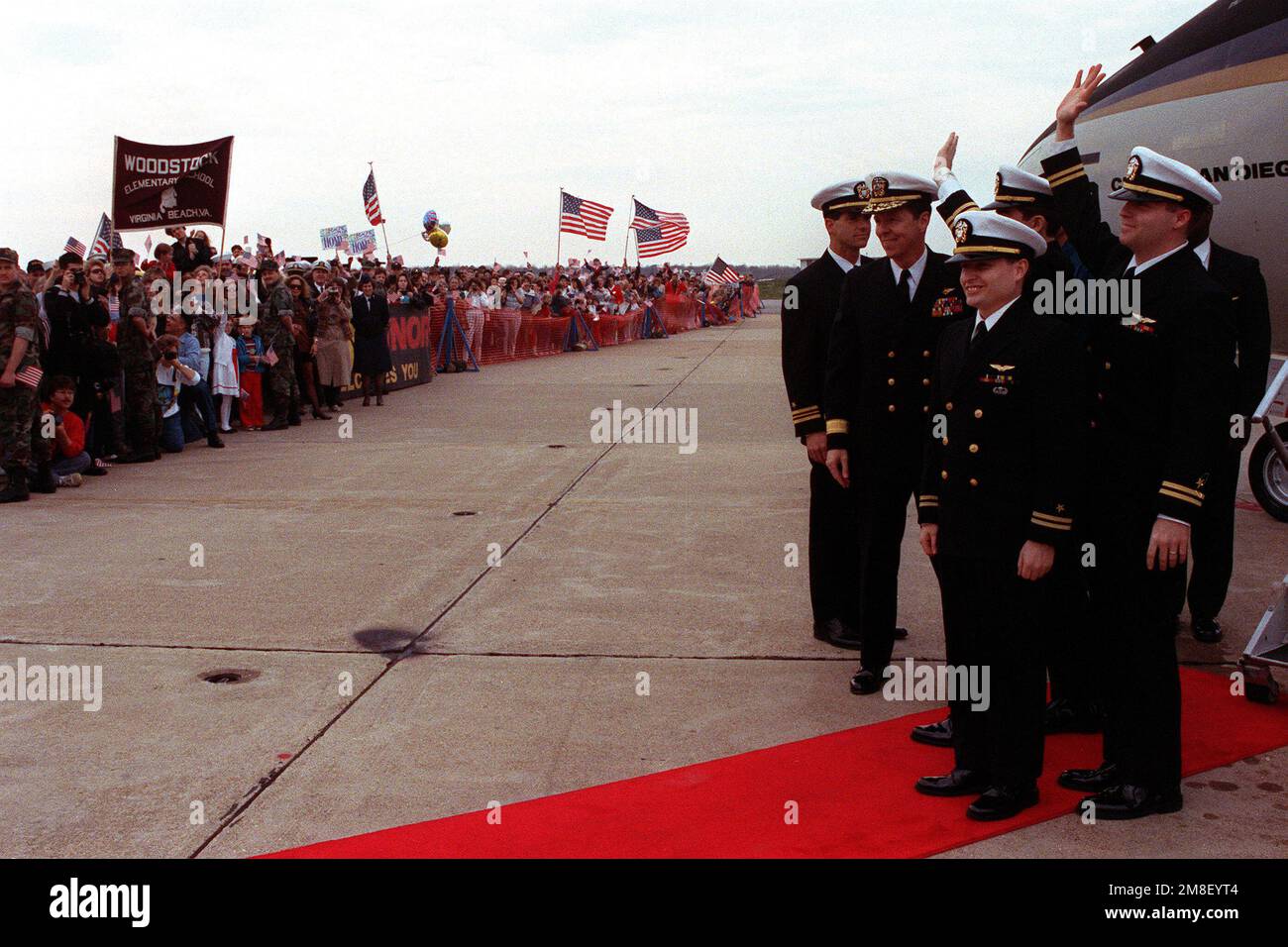 Rear Adm. Paul W. Parcells, second from left, commander, Tactical Wings ...