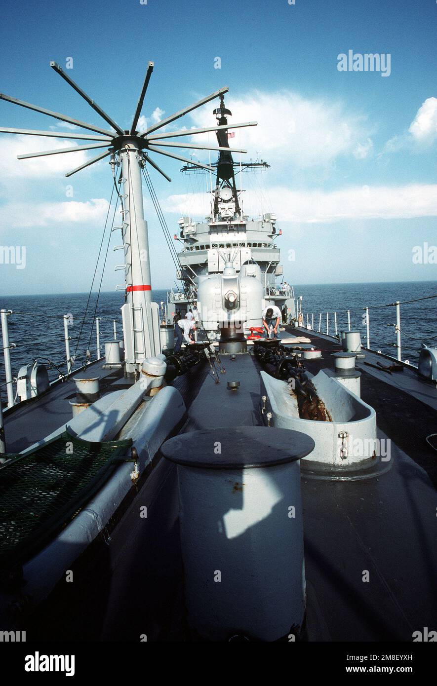 Sailors aboard the guided missile destroyer USS MACDONOUGH (DDG-39 ...