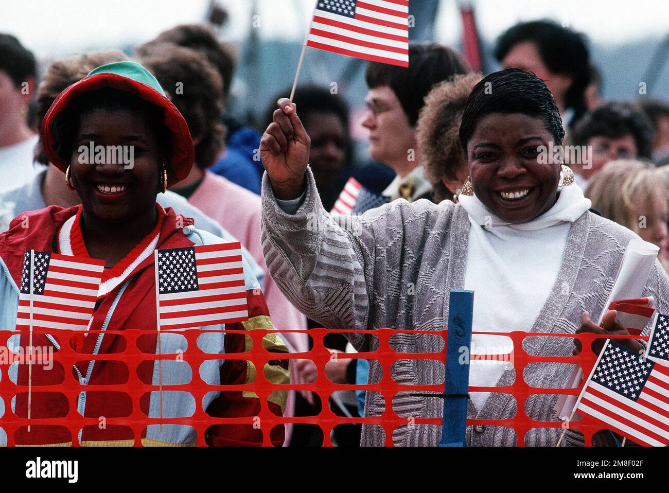 Well-wishers welcome LT. Jeffrey Zaun, LT. Lawrence Slade, and LT ...