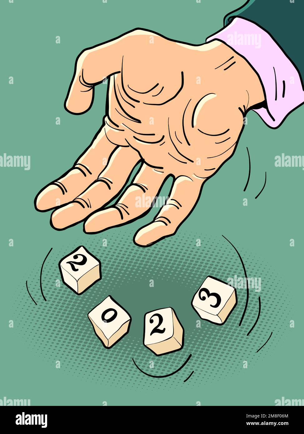 Hand Rolling Dice Clipart