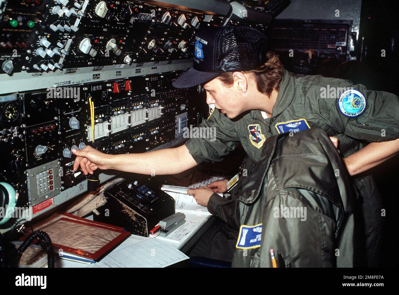 SSGT Diane Cherry of the 1850th Airborne Communications Squadron makes ...