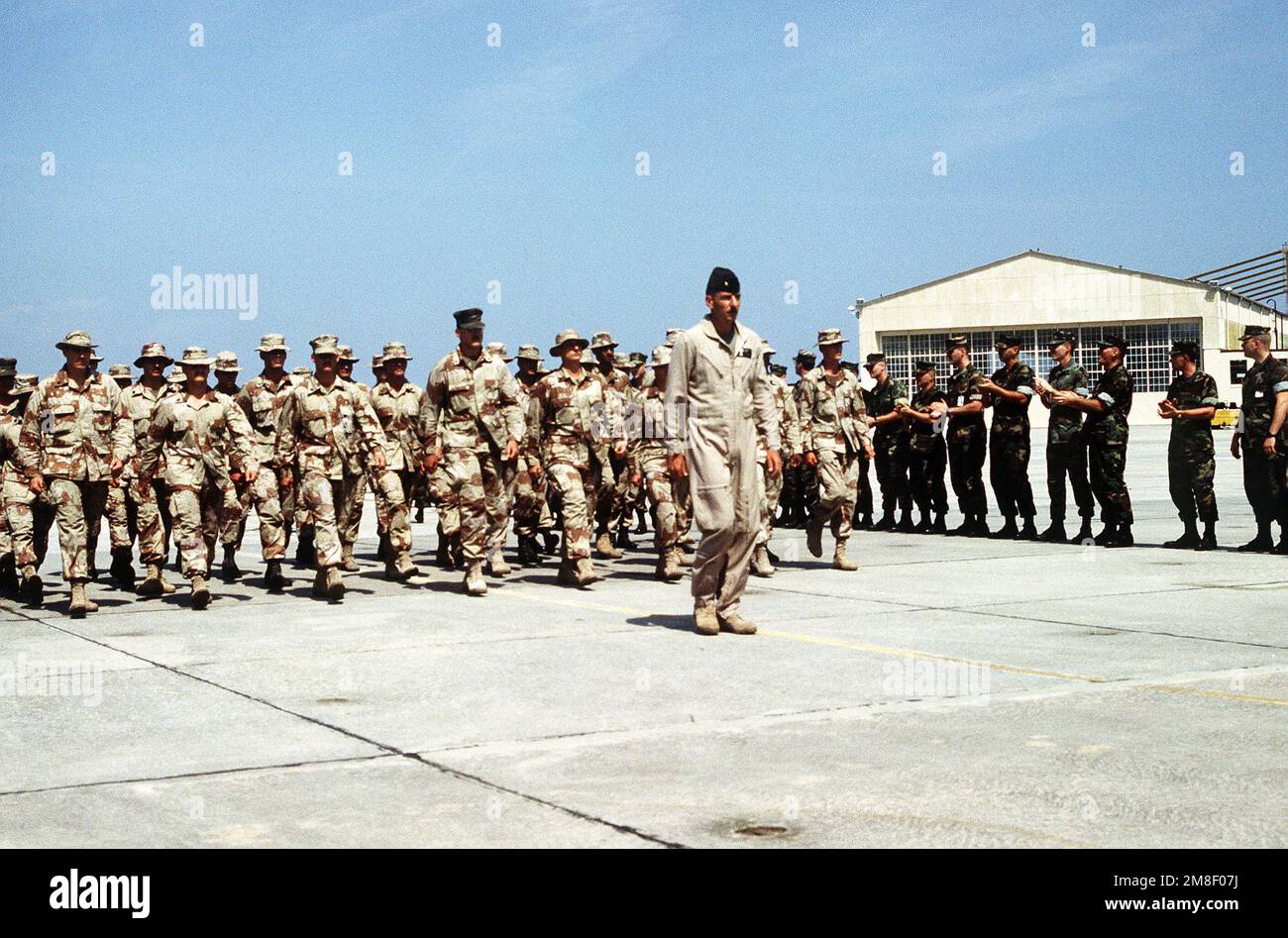 Members of Marine Fighter Attack Squadron 333 (VMFA-333) march in ...