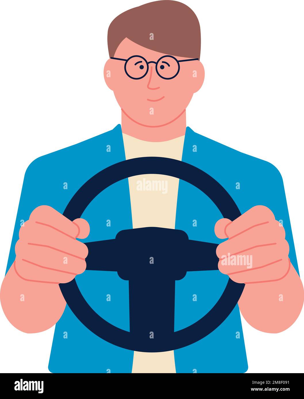 Man driving car. Male driver cartoon character Stock Vector Image & Art ...