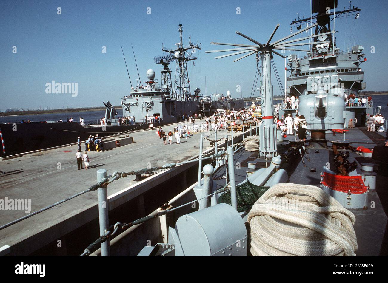 The friends and family members of crewmen assigned to the guided ...