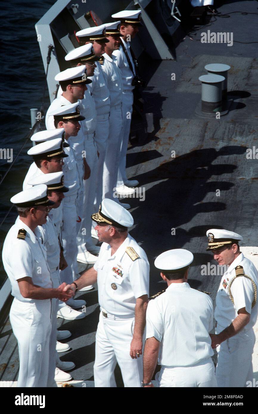 CHIEF of Naval Operations Adm. Frank B. Kelso II, second from left ...
