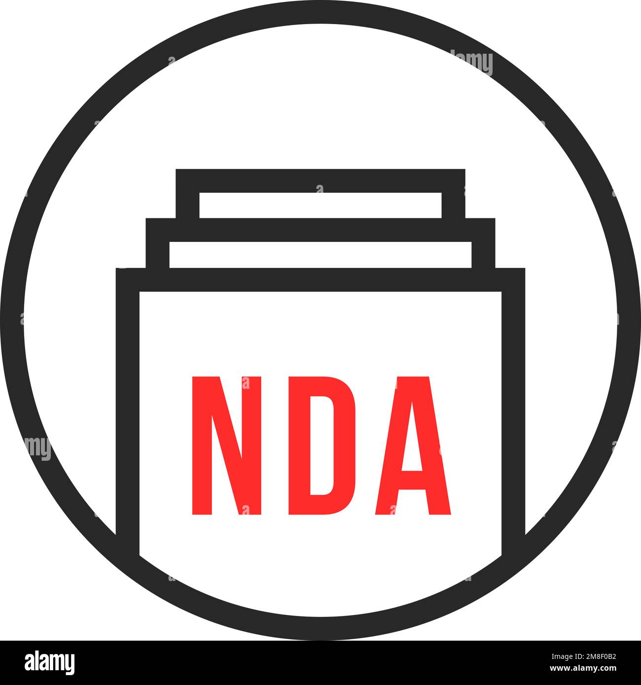nda or non-disclosure agreement icon Stock Vector Image & Art - Alamy