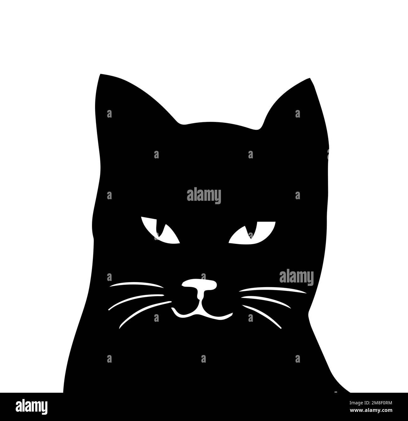 Black cat head. Vector illustration Stock Vector Image & Art - Alamy