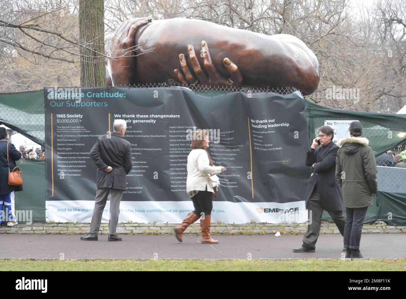Boston, Massachusetts, USA. 14th Jan, 2023. Botonians gather on Boston ...