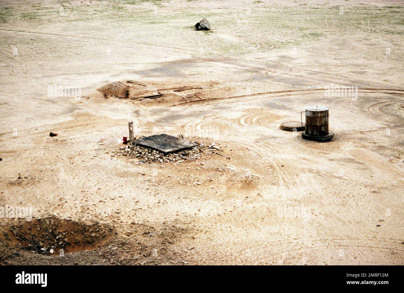 An Iraqi water storage area destroyed during Operation Desert Storm ...