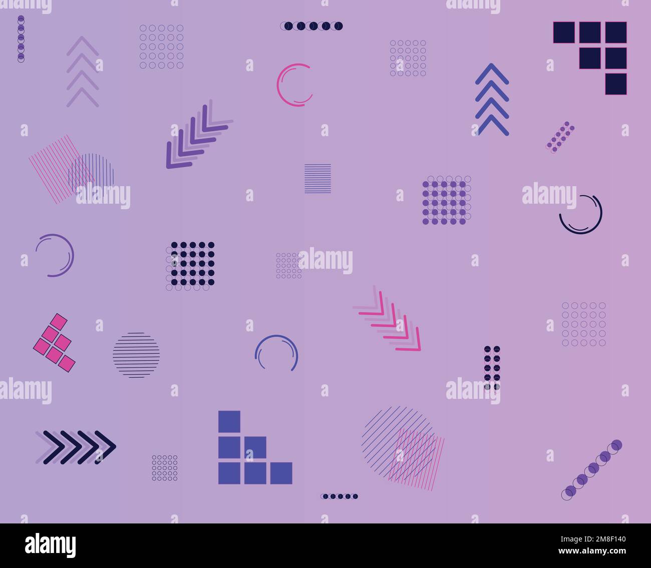 A vector of a purple background with many signs and arrows on it for ...