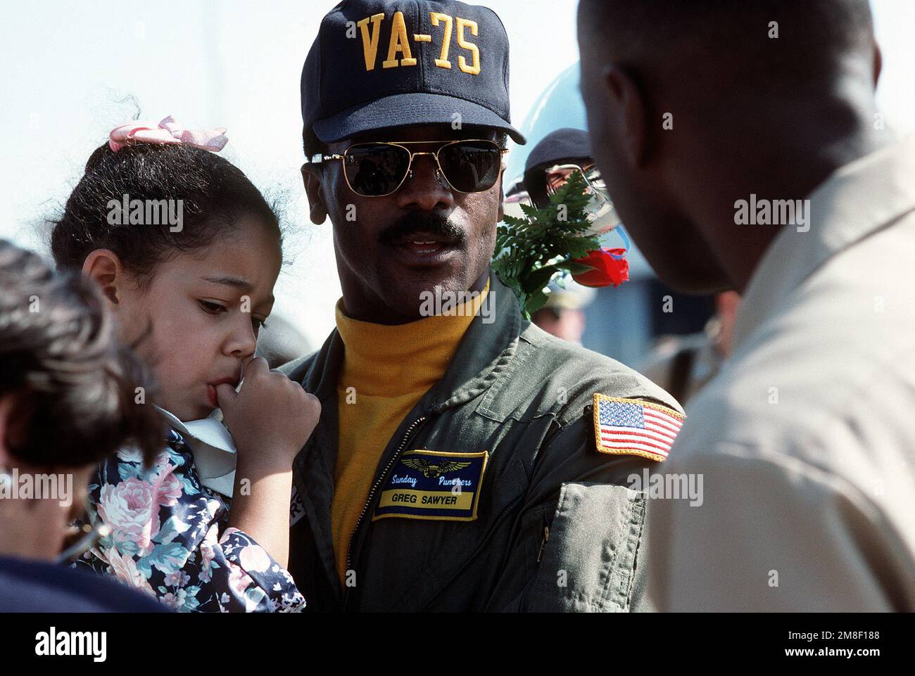 LT. CMDR. Greg Sawyer, a bombardier-navigator with Attack Squadron 75 ...