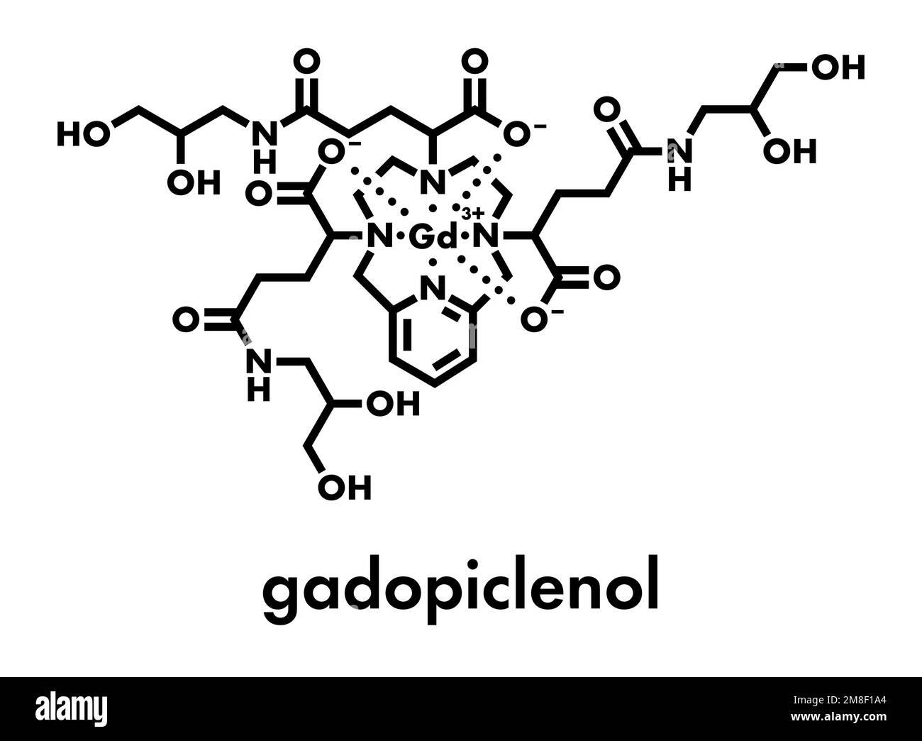 Gadopiclenol contrast agent molecule. Skeletal formula Stock Vector ...