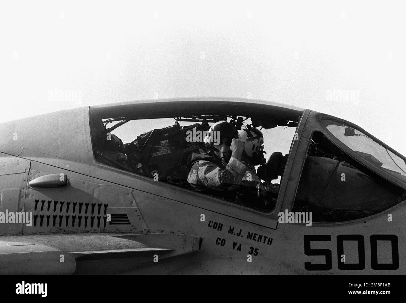 CMDR. Michael J. Menth, commanding officer of Attack Squadron 35 (VA-35 ...