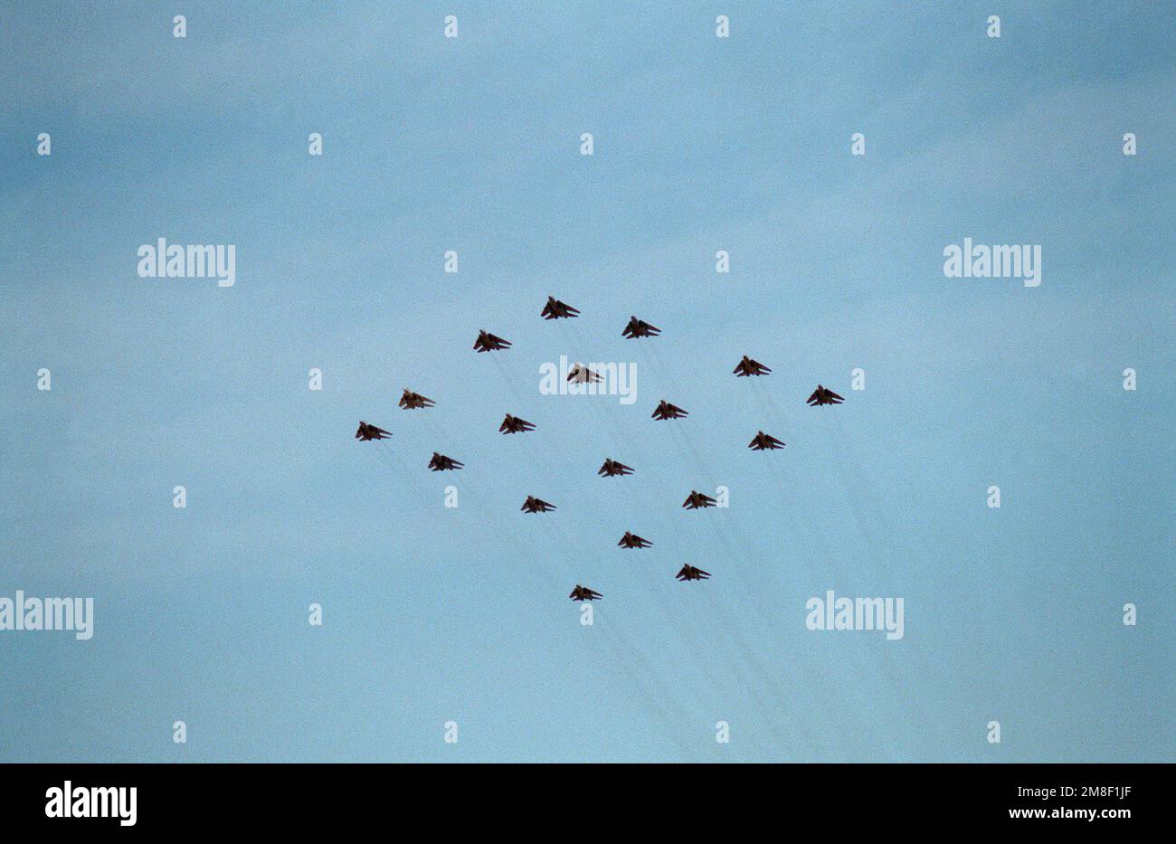 F-14A Tomcat aircraft of Carrier Air Wing 3 (CVW-3) take part in a ...