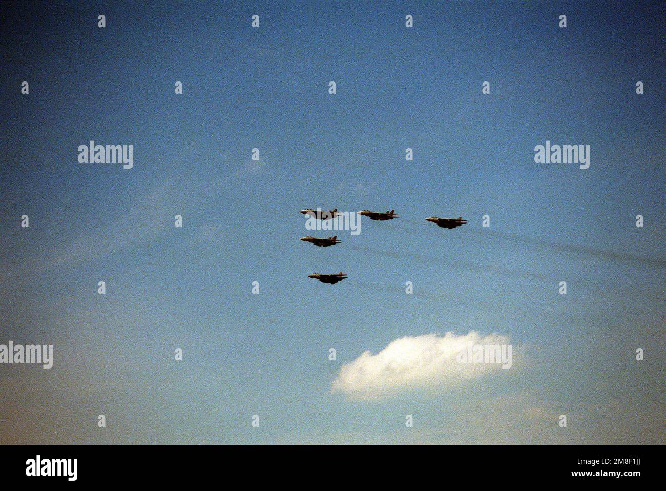 F-14A Tomcat aircraft of Carrier Air Wing 3 (CVW-3) take part in a ...