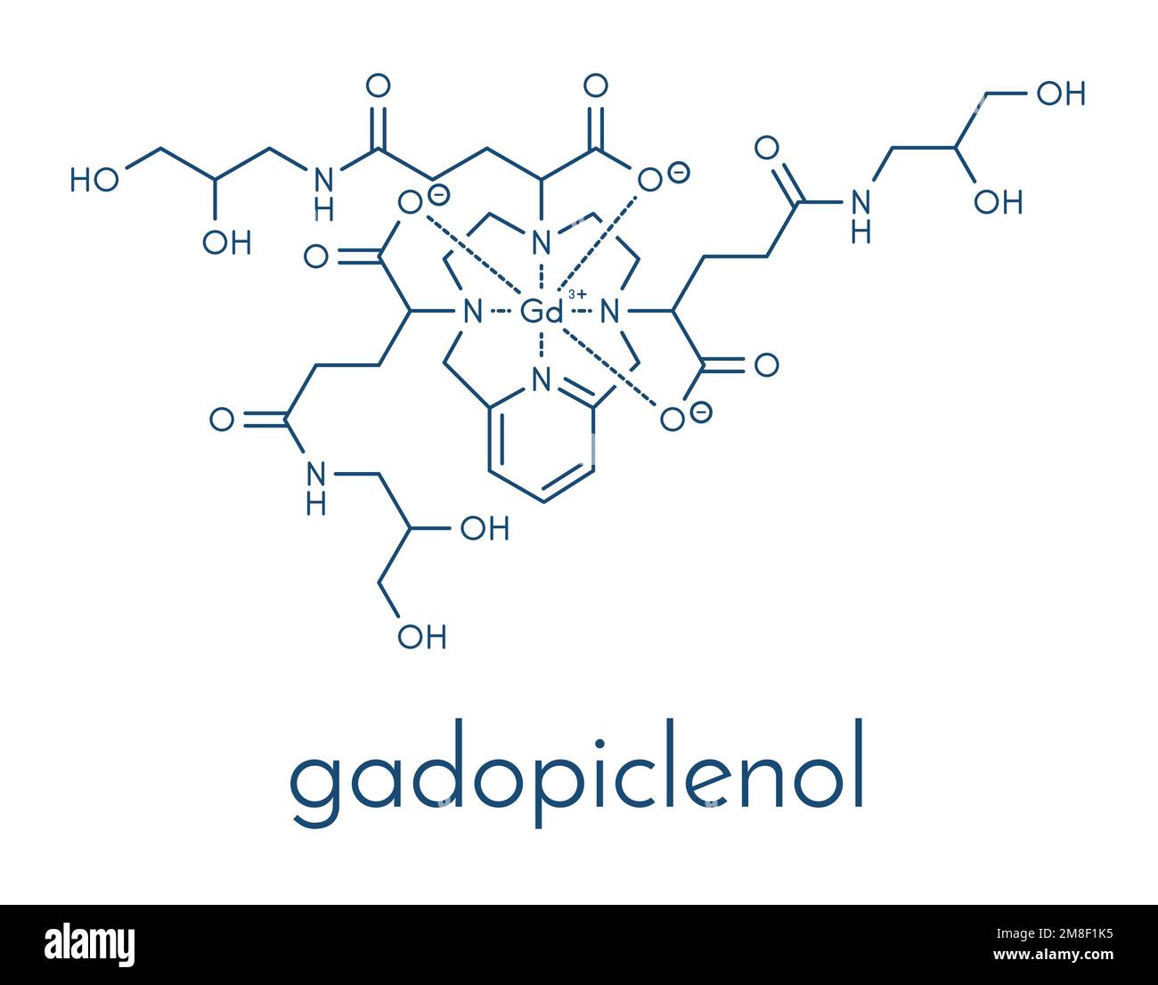 Gadopiclenol contrast agent molecule. Skeletal formula Stock Vector ...
