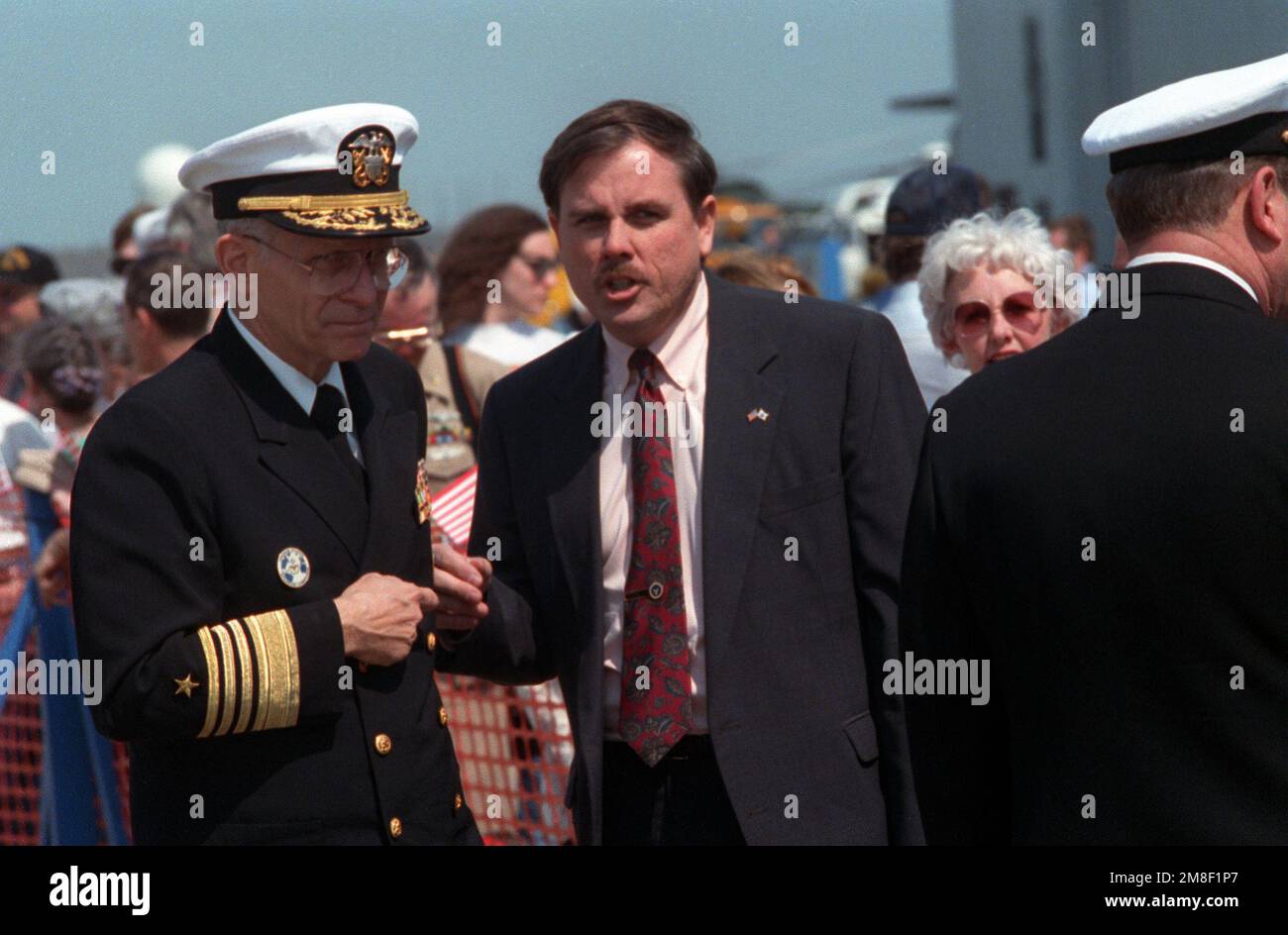 Adm. Leon A. Edney, left, commander in chief, U.S. Atlantic Command ...