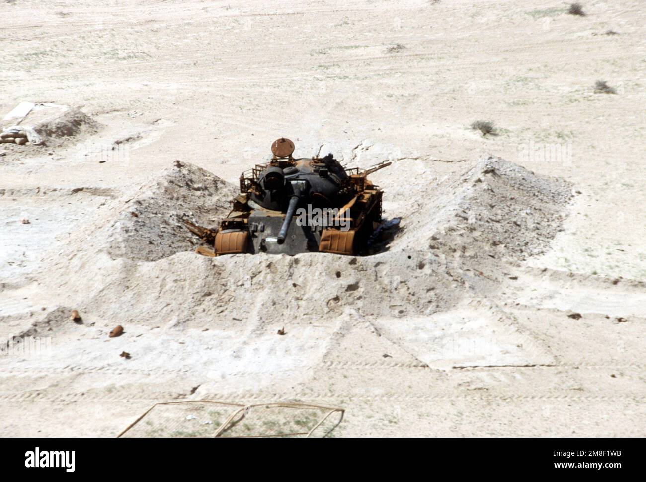 An Iraqi T-72 main battle tank destroyed during Operation Desert Storm ...