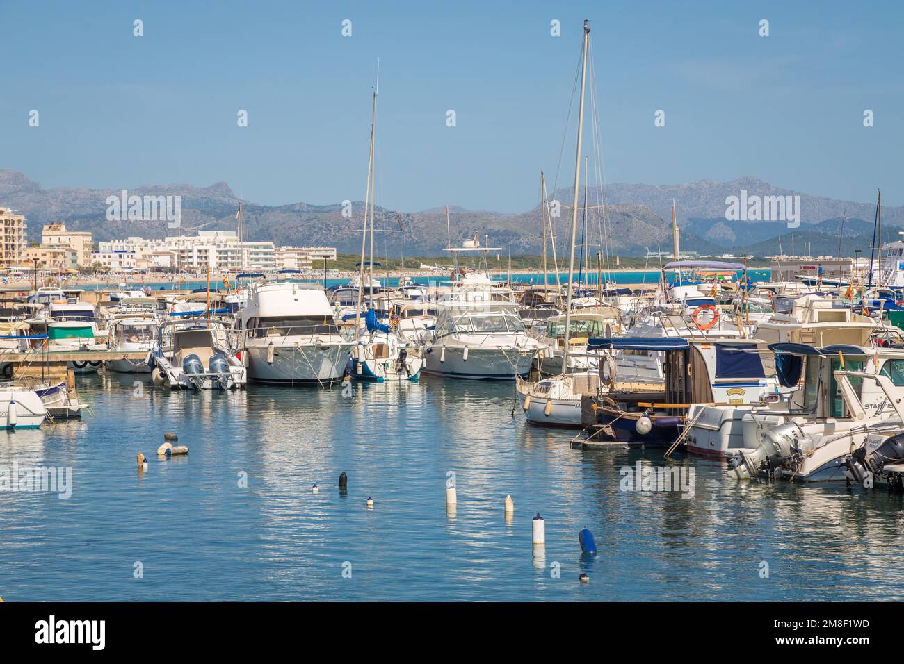 Port of Can Picafort, Can Picafort, Majorca, Spain Stock Photo - Alamy