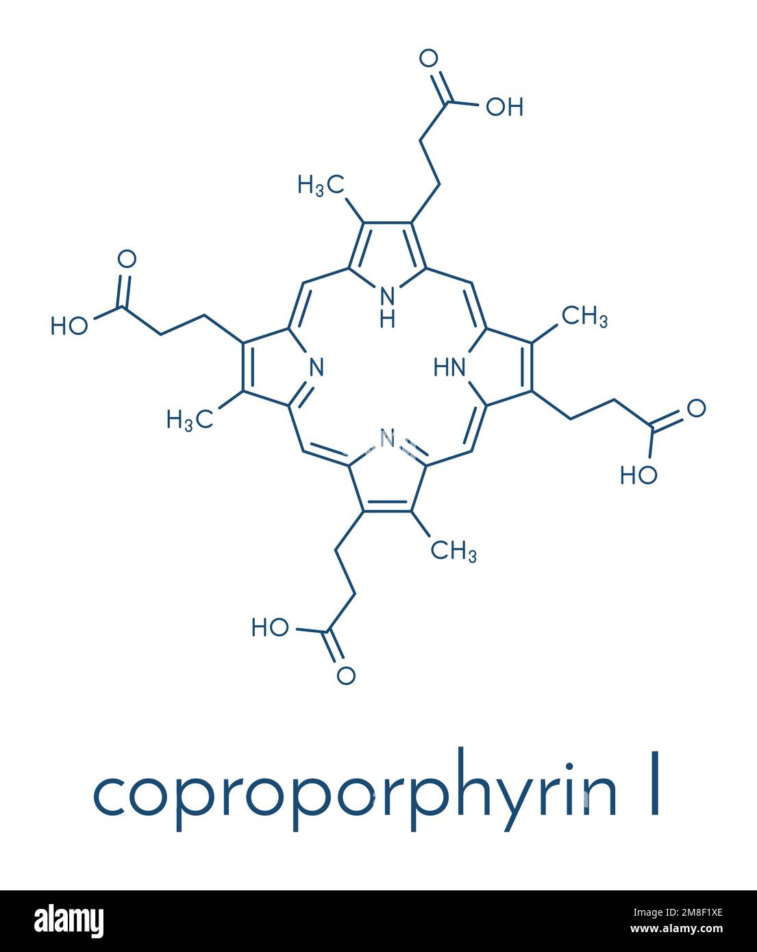 Coproporphyrin I metabolite molecule. Skeletal formula Stock Vector ...