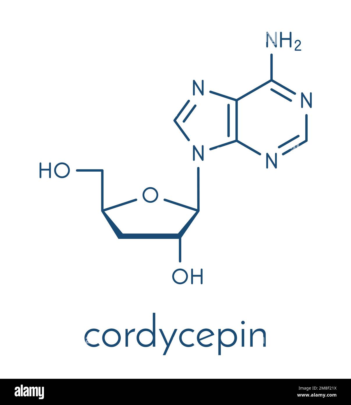 Cordycepin molecule. Skeletal formula Stock Vector Image & Art - Alamy