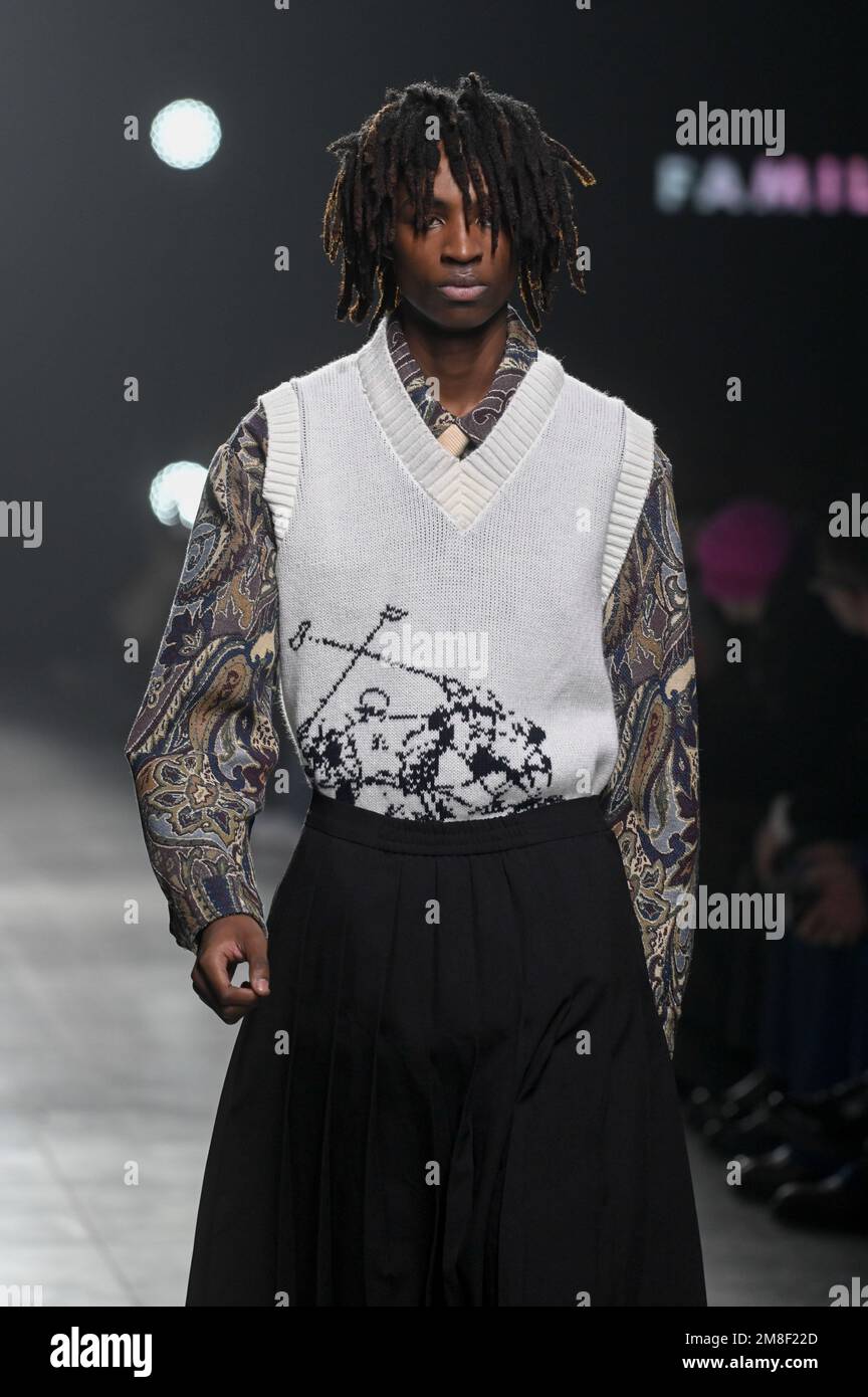 Milan, Italy. 13th Jan, 2023. Milan, Men Fashion Week, Fall Winter 2023 ...