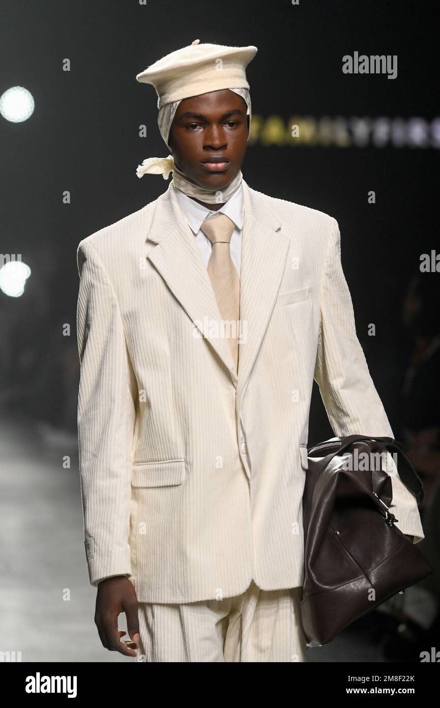 Milan, Italy. 13th Jan, 2023. Milan, Men Fashion Week, Fall Winter 2023 ...